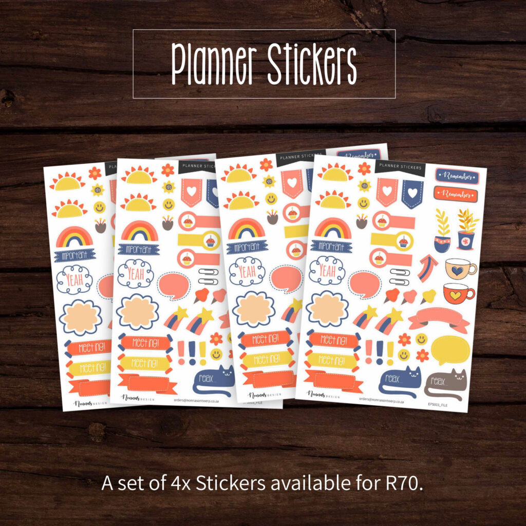 A5 Calendar Planner Stickers – Nonnas Ontwerp